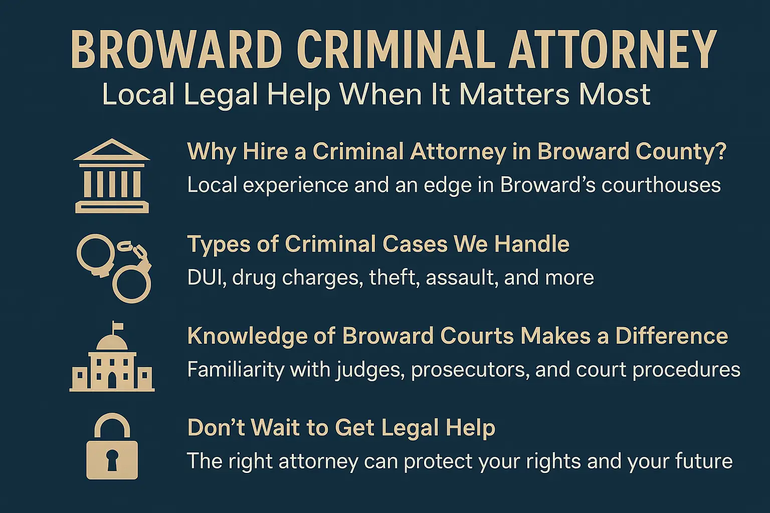 Broward Criminal Attorney: Local Legal Help When It Matters Most