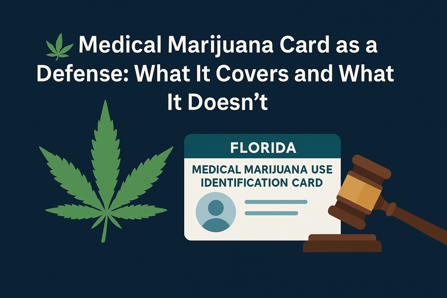 Medical Marijuana Card as a Defense: What It Covers and What It Doesn’t
