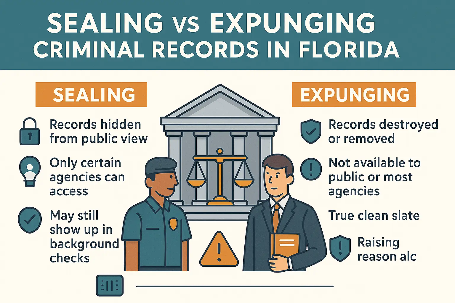Sealing vs Expunging Criminal Records in Florida