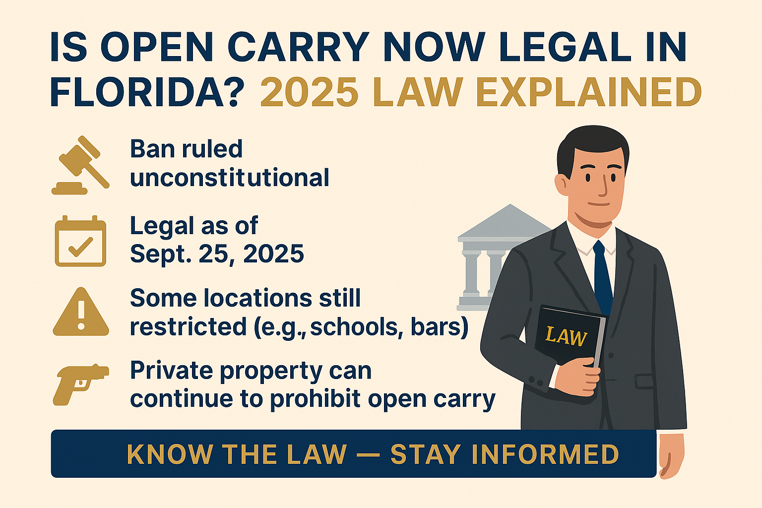 Is Open Carry Legal in Florida? (2025 Law Explained)