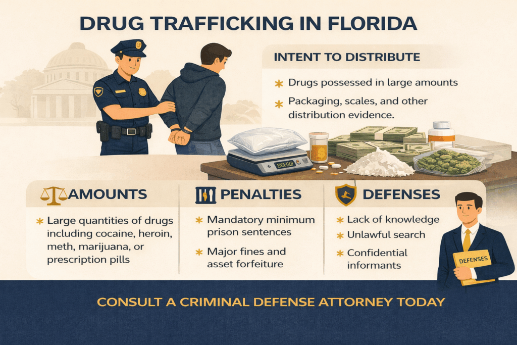 Drug Trafficking Florida | Mandatory Minimum Sentences & Fines
