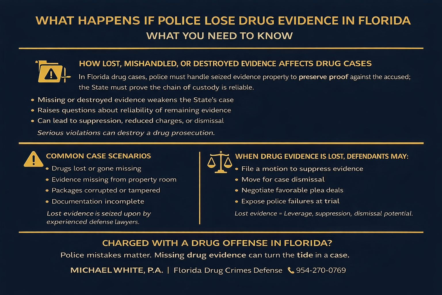 What Happens If Police Lose Drug Evidence in Florida?