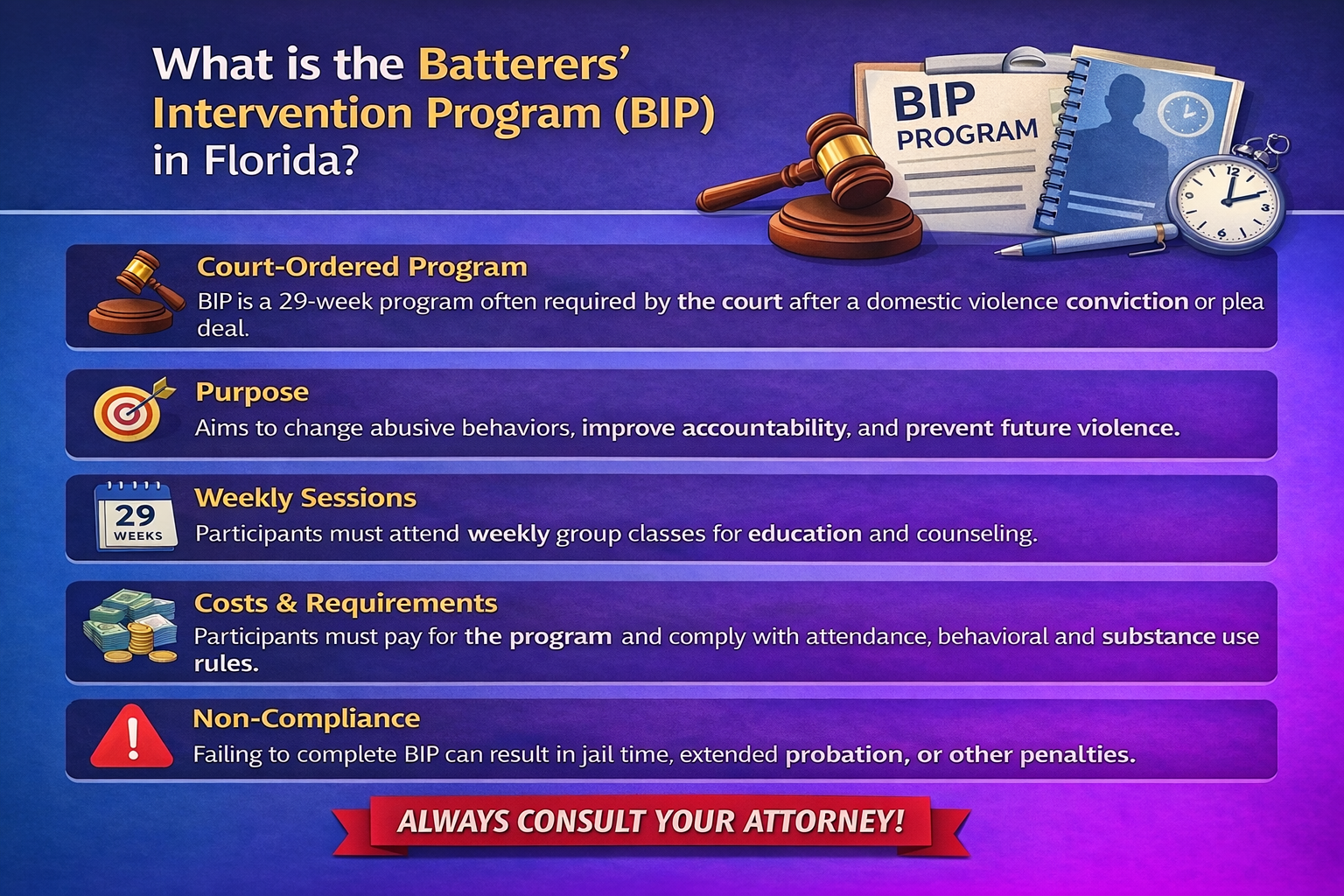 What Is the Batterers’ Intervention Program (BIP) in Florida?